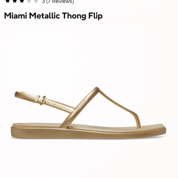 CROCS | Shoes | Crocs Metallic Gold Sandals | Poshmark